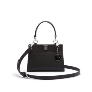 lacoste top handle bag woman, noir