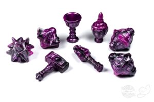 polyhero cleric 8 dice set (vile violet)