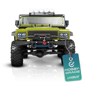 laegendary rc crawler - 4x4 offroad truck for adults - rc rock crawler, fast speed, electric, hobby grade car - 1:8 scale, brushed, army green