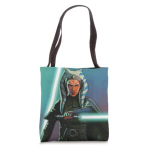 star wars the mandalorian ahsoka tano warrior tote bag