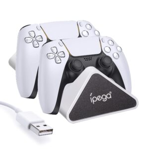 mfupueu charger station for ps5 controller dualsense controller, upgrade ps5 controller charger