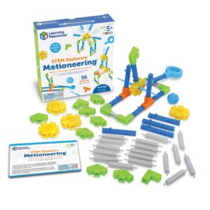 learning resources stem explorers motioneering - 56 pieces, ages 5+stem toys for kids, brain teaser toys and games, kindergarten games