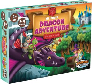 jumping high fives my first dragon adventure board game - kids save the kingdom, beginner fantasy adventure game for children 5+, exciting hands-on dragon fun for family game night