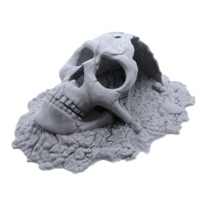 endertoys skull cave, 3d printed tabletop rpg scenery and wargame terrain for 28mm miniatures gray