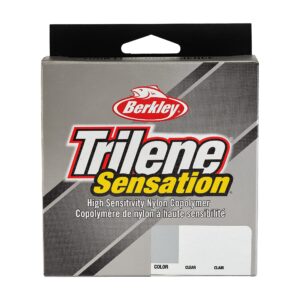 berkley trilene® sensation, clear, 12lb | 5.4kg monofilament fishing line, suitable for freshwater environments