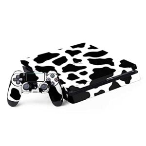 skinit decal gaming skin compatible with ps4 slim bundle - officially licensed originally designed cow print design