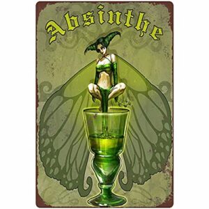 butterfly absinthe metal signs room decor,home coffee barthroom bar garage garden wall decor french advertising posters gifts vintage aluminum plaque