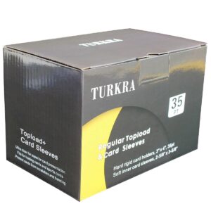 turkra 100 count premium high clear top loaders and penny card sleeves set for collectible trading cards and sports cards