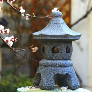 koshsh japanese garden lantern frost-proof cast stone pagoda japanese garden lamp,tachi-gata pagoda garden lantern stone effect carving garden decoration statue