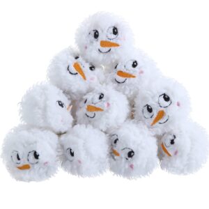 skylety 20 pcs plush snowball for indoor outdoor stuffed snowballs snowman toys snowball fun set for snow games decorations(vivid series)