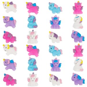 cllayees 24 pcs squishy toys, unicorn kawaii mochi squishies, unicorn party favors stress relief toys, goodie bags christmas birthday gifts classroom prizes for kids (unicorn)