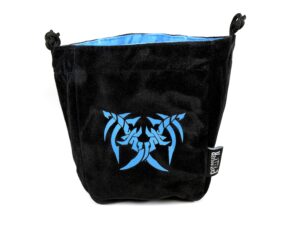 reversible large microfiber dice bag – self standing and holds over 250 polyhedral dice with drawstring tie – multiple designs available (cthulhu)