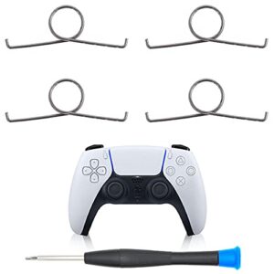 mmobiel 4 pcs l2 r2 trigger button springs for playstation 5 ps5 dualsense controller cfi-zct1w incl. (+) screwdriver