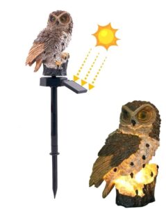 angel outdoor in-ground lights 1pcs solar lawn light prince angel solar lawn light, solar energy outdoor garden light, garden light outdoor decoration, outdoor light pile,angel garden (brown owl)