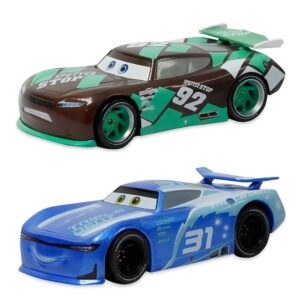 disney pixar cam spinner and sheldon shifter pullback die cast twin pack, non riding toy vehicle for boys