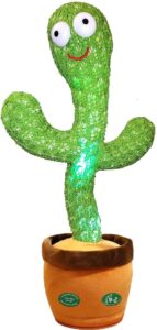 dancing cactus toys, talking dancing cactus plush toy electronic shake toys, repeat english songs plush cactus toys for babies, wiggle dancing cactus plush toy in pot decoration & children funny toys