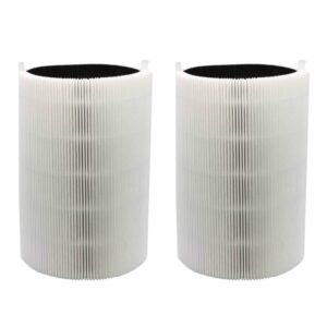 think crucial replacement particle & carbon filter compatible with blueair 411, 411+ & mini air purifiers, compare to model # f411pacf102174 foldable (2 pack)