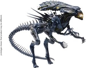 hiya toys alien vs. predator: battle damage alien queen 1:18 scale action figure, multicolor