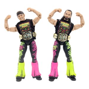 all elite wrestling unrivaled 2 pack - the young bucks - 6-inch matt jackson and nick jackson figures with accessories, multi - amazon exclusive