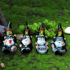 liuh kiss letters painted gnomes 4pcsset garden figurines art decor 3.94 dwarf miniatures with defferent facial expressions outdoor funny gnome accessories table ornaments lovers gifts 1 set