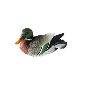 sequn mandarin ducks sculpture, can float on the water surface, resin mandarin ducks statue home garden decoration (style b)