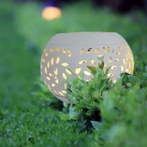 bwwnby solar table lantern, outdoor waterproof dancing flickering flame solar powered led light, desktop decorative lamp auto on/off lighting dusk to dawn for garden pathway yard patio