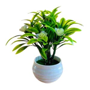 artificial plant pot hibiscus flower hotel garden decor plastic colorful imitation flower pot for home