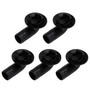 5 pack 20 mm air conditioner drain hose adapter for mini-split and window ac unit. 0.78 inch universal ac drain hose connector elbow fitting compatible with panasonic room air conditioner, black