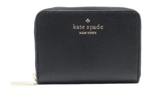 kate spade darcy small zip leather credit card wallet black