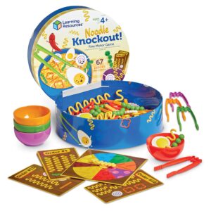 learning resources noodle knockout! fine motor game,fine motor skills toys, 67 pieces, ages 4+