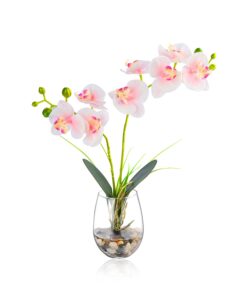 vlorart fake orchid flowers pu material faux orchid for indoor wedding party decorations orchids artificial flowers for home garden office farmhouse kitchen table centerpieces decor