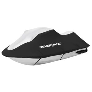 neverland jet ski cover, jetski covers suitable for 2 3 seater heavy duty waterproof 210d with 2 air vent marine grade uv resistant compatible with yamaha sea-doo kawasaki lengths 115'' to 120"