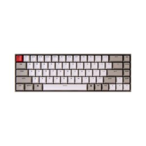 keychron k6 hot-swappable wireless mechanical keyboard for mac, 65% compact 68 keys, bluetooth, multitasking, type-c wired gaming keyboard for windows non-backlit with keychron brown switch