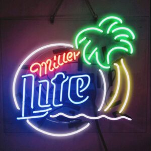 palm tree beer neon bar signs for home bar real glass beer bar pub party store shop recreation room home room wall window display neon light signs 24x20