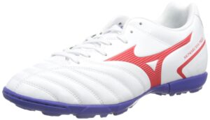 mizuno men's football shoe, white highriskred, 10.5