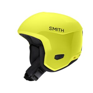 smith icon jr. mips snow helmet in matte neon yellow, size youth medium