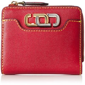 marc jacobs thejlink m0017024 women's bi-fold wallet, lipstick red