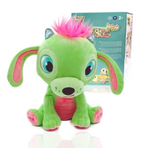 yh yuhung interactive animated twirling moving dog stuffed animal plush toy, spins around making laugh sounds, 9 inches