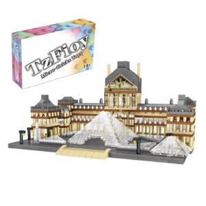 tzfioy paris louvre museum building blocks set (3377pcs) famous world architecture educational toys micro bricks for kids adults