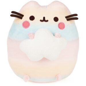 gund pusheen rainbow ombre plush, stuffed animal for ages 8 and up, rainbow, 9.5”