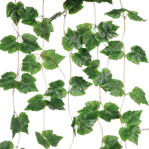 grand verde grape vines artificial ivy hanging greenery garlands silk leaves green faux foliage decoration bulk diy crafts home decor indoor, 5 strands