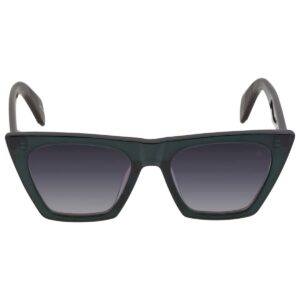 rag & bone rag & bone 1025s sunglasses - gray green dark gray gradient cat eye 51mm new & authentic, 51-18-150