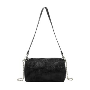 rarityus women crystals sparkling glitter evening clutch handbag mini top handle purse with chain for party wedding prom