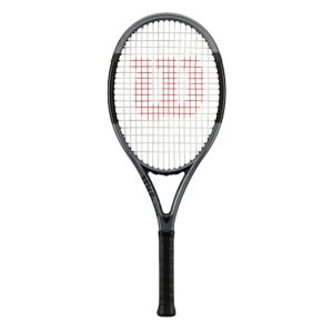 wilson h2 adult recreational tennis racket - grip size 3-4 3/8, grey/black