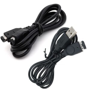 2 player link cable + usb power charger cable for nintendo gameboy advance sp/gba sp connect cable cord