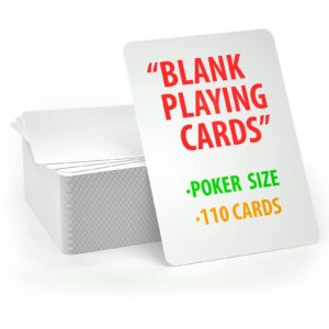 wjpc 110pcs poker size blank playing cards, index flash cards, learning cards for diy game card writing drawing painting