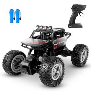 heneroar rc cars,1:14 scale all terrain remote control car, 4wd 2.4ghz off road monster vehicle rc truck crawler with dual motors, 2 rechargeable batteries for 90 min play, toy gift for boys girls