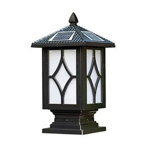 klfjfd solar lights outdoor,ip65 waterproof antique lawn lights led two-color light exterior post pillar lights fixture,for home garden