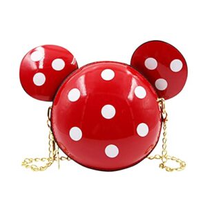 rarityus kids cartoon mouse crossbody purse cute polka dots chain shoulder bag satchel handbag for toddlers boys girls