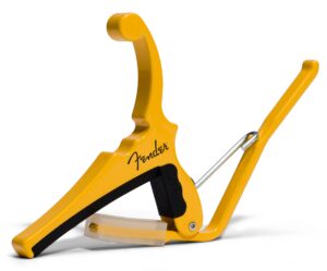 fender x kyser quick-change electric guitar capo (butterscotch blonde)